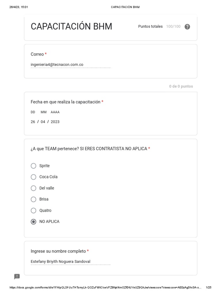 Capacitación BHM PDF | PDF