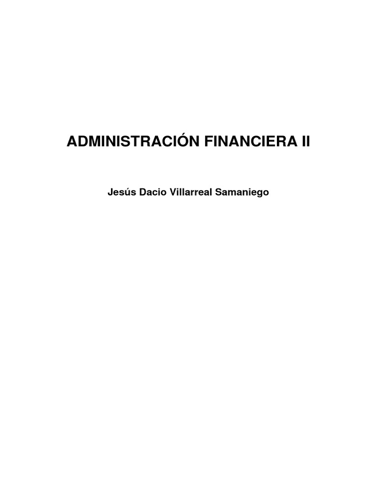 Administracion Financiara Ii | PDF