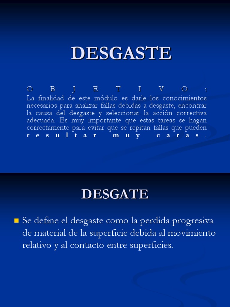 Análisis y Tipos de Desgaste Industrial | PDF | Hogar, jardinería y ...
