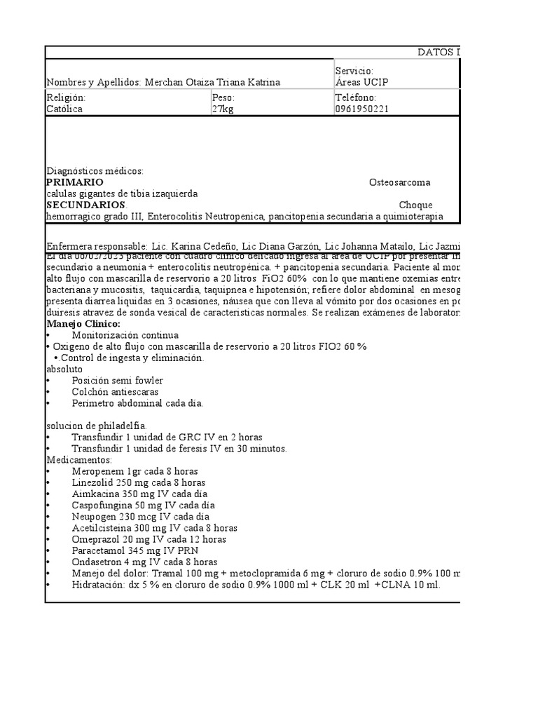 Caso Clinico Nanda Noc Nic 2023 3 | PDF
