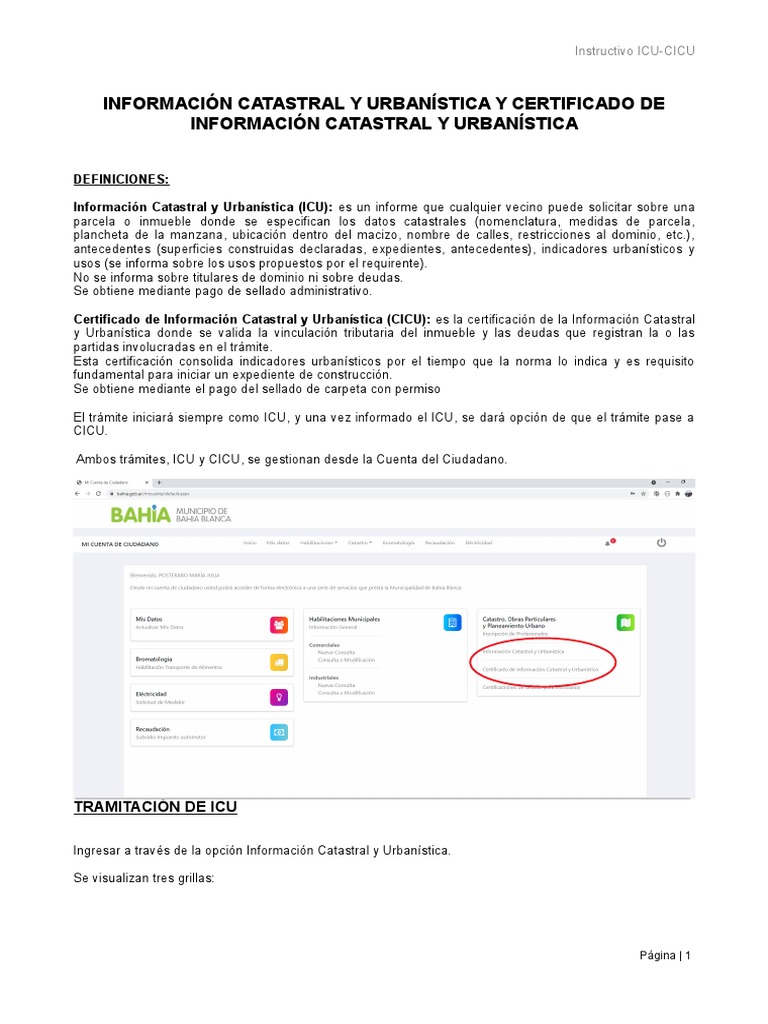Instructivo ICU CICU Cuenta Del Ciudadano PDF | PDF