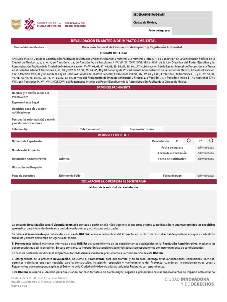 Formato de Revalidacion 2023 | PDF