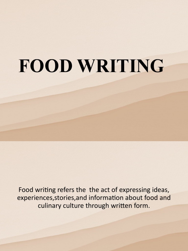 Exploring Food Writing Genres | PDF