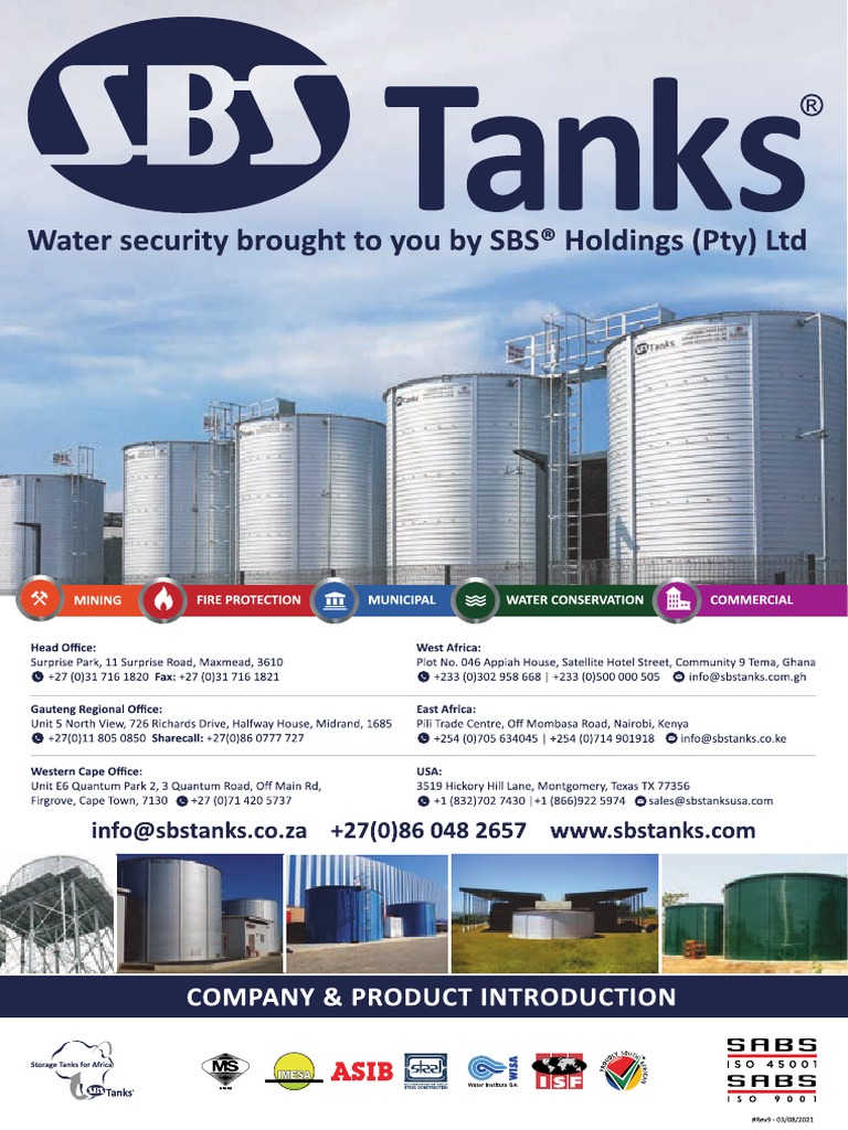 SBS® Tanks Brochure - Online PDF | PDF