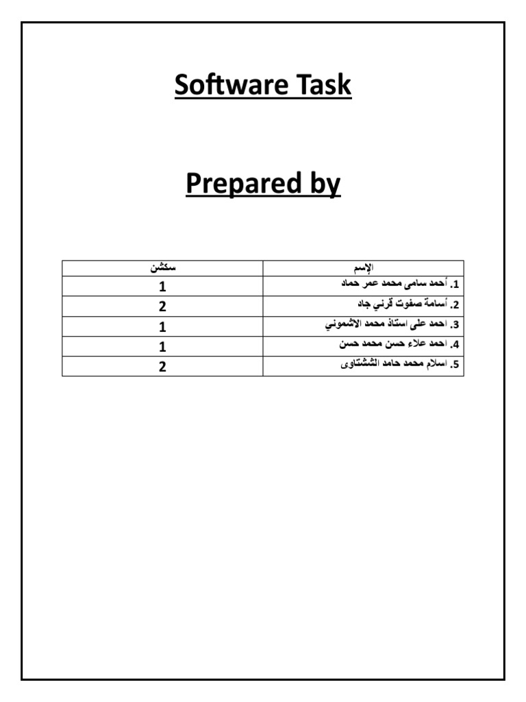 Software Task | PDF