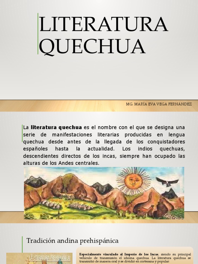 Literatura Quechua - Mevf | PDF