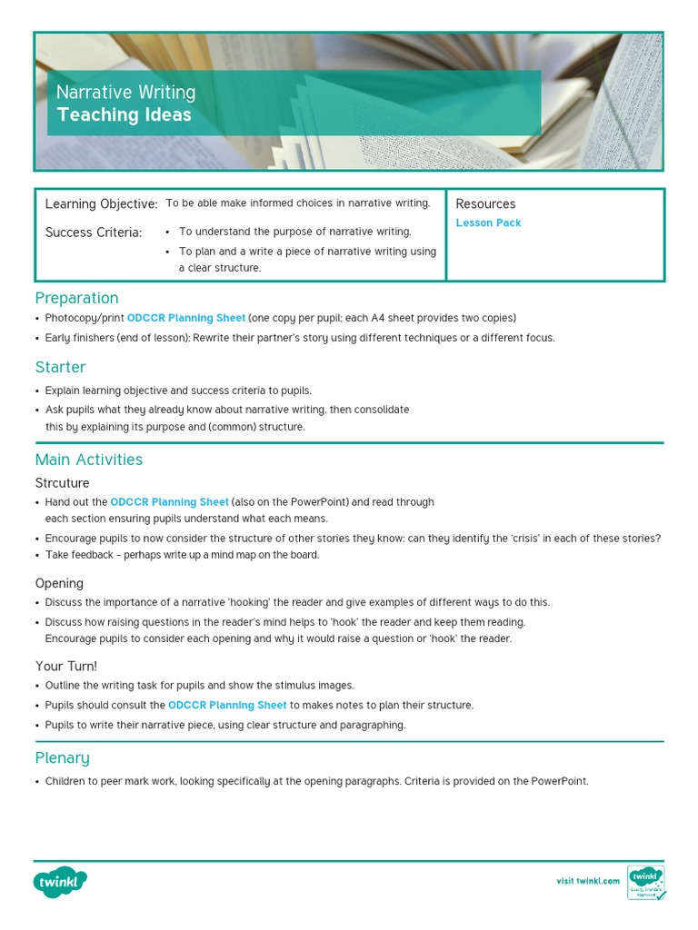 Narrative Writing for Students | PDF