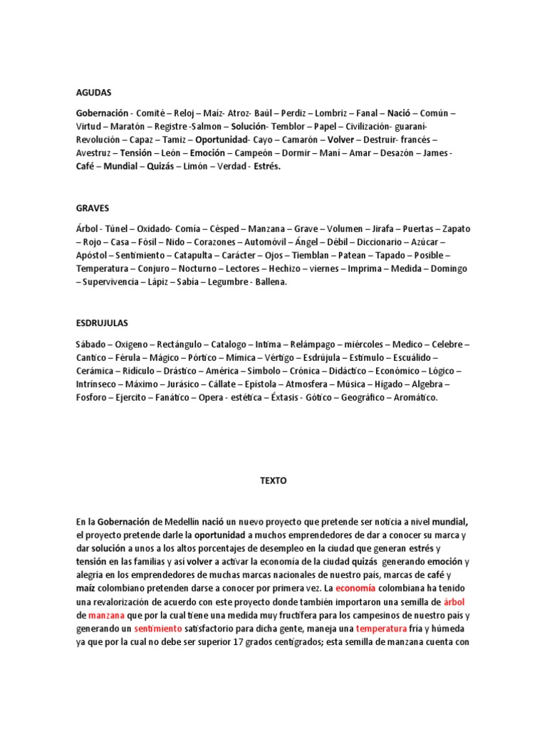 Foro Uso de Tildes y Produccion de Texto | PDF