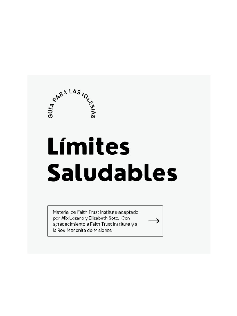 Guia Taller Limites Saludables PDF | PDF | Liderazgo | Violación