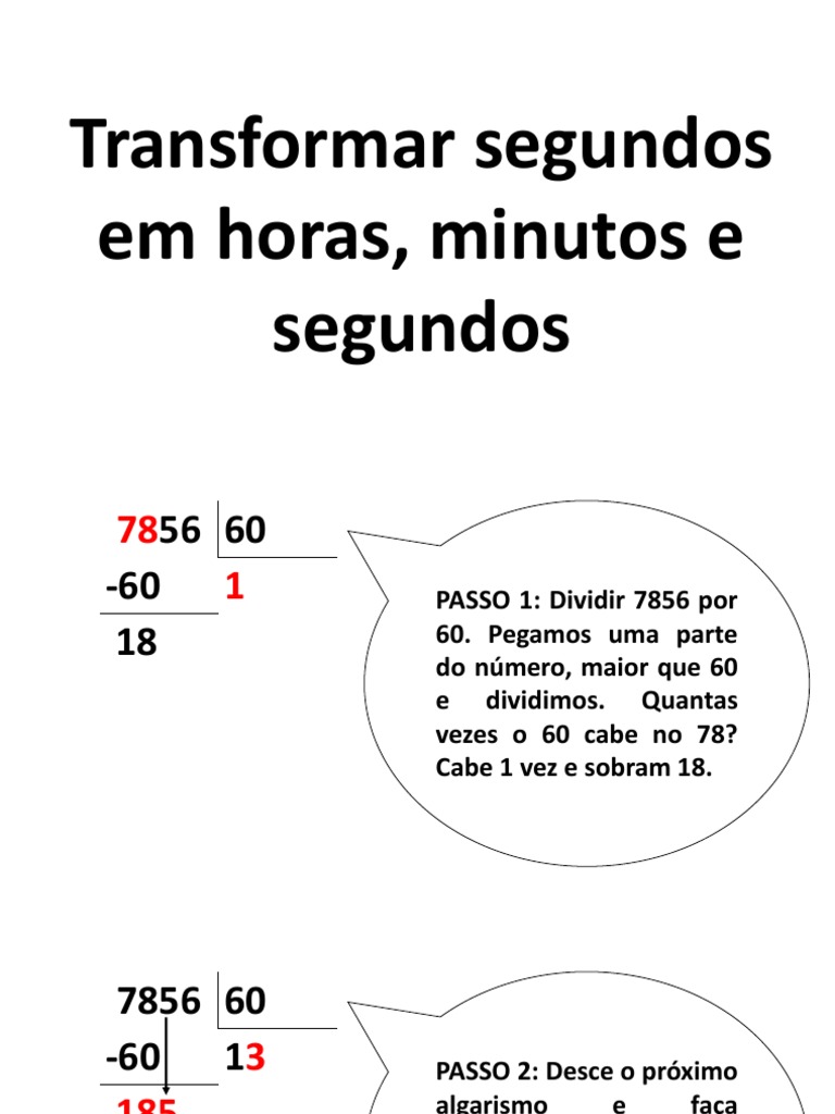 Transformação de Unidades de Tempo PDF | PDF