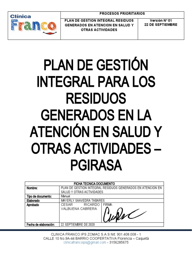 Plan Gestion Integral Residuos | PDF | Residuos | Reciclaje