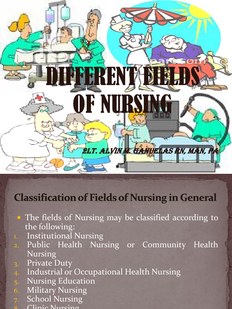 Different Fields of Nursing | PDF | Nursing | Hospital