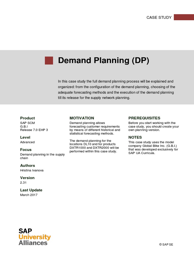 03 - Demand Planning PDF | PDF