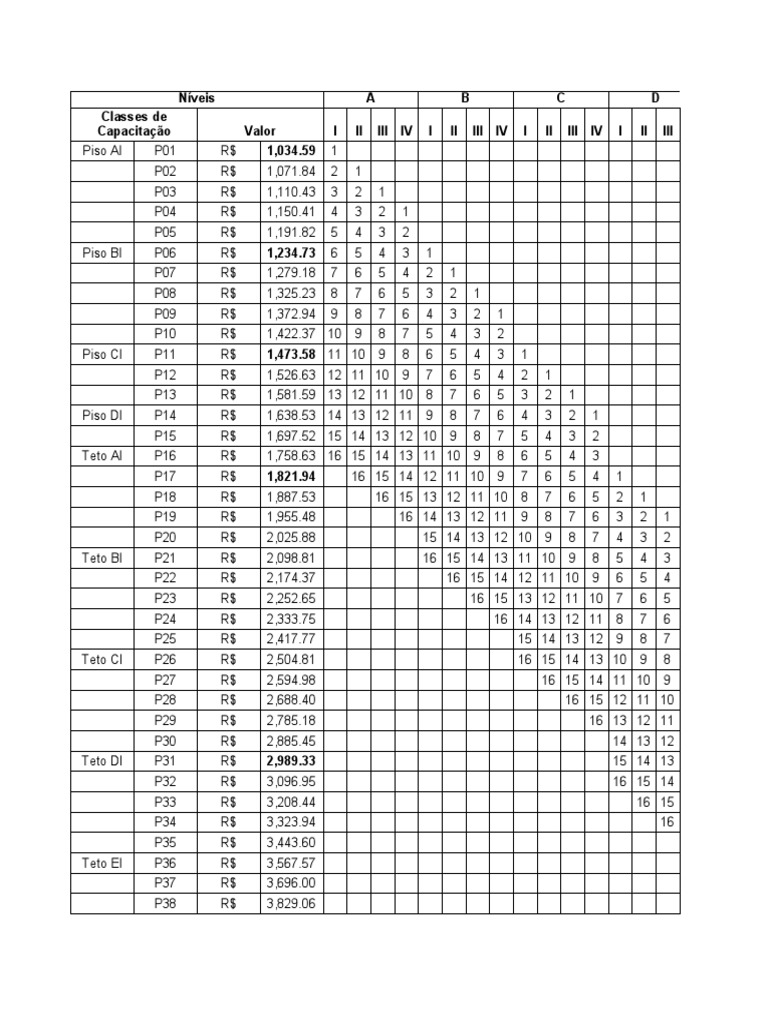 Niveaux de Salaire et Capacitation | PDF