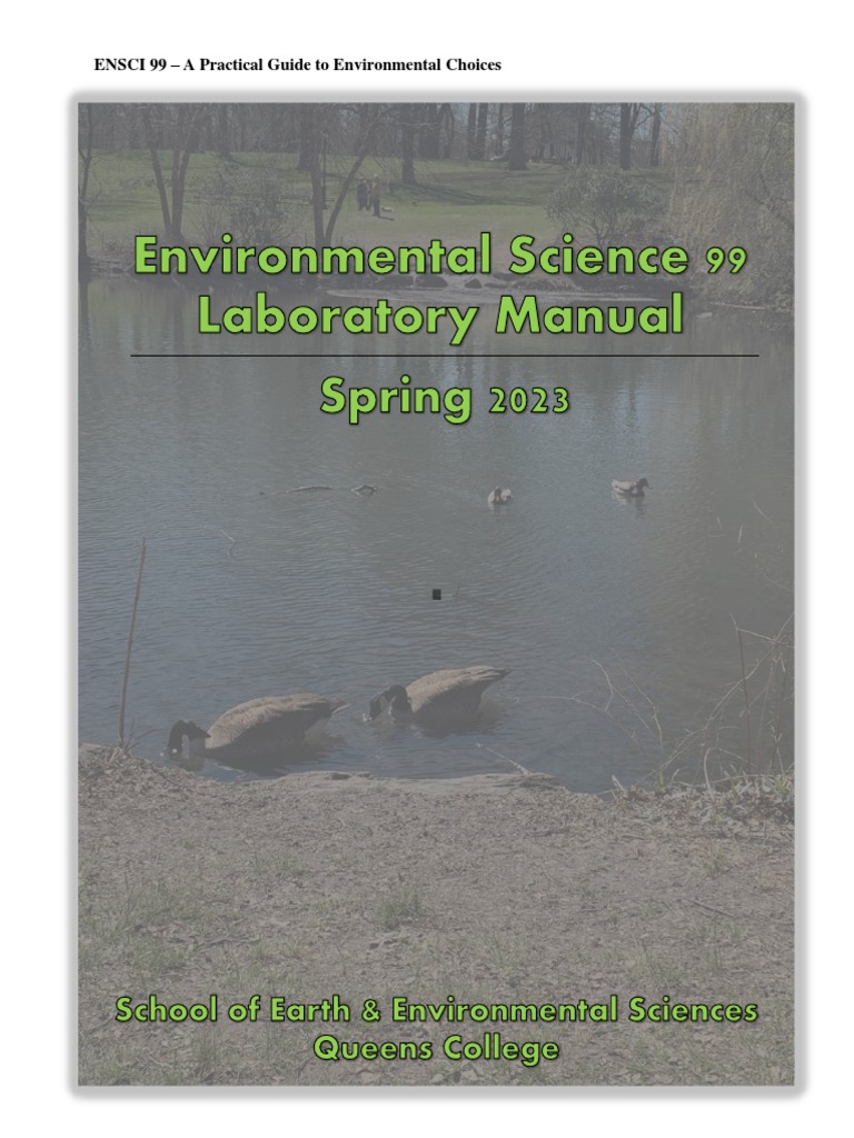 ENSCI99Lab Manual Spring2023 PDF | PDF