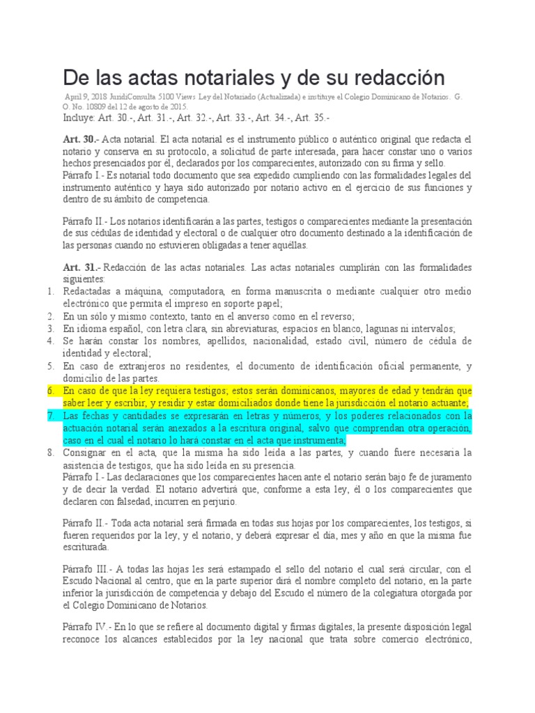 De Las Actas Notariales y de Su Redacción | PDF | Justicia | Crimen y ... De Las Actas Notariales y de Su Redacción | PDF | Justicia | Crimen y ...