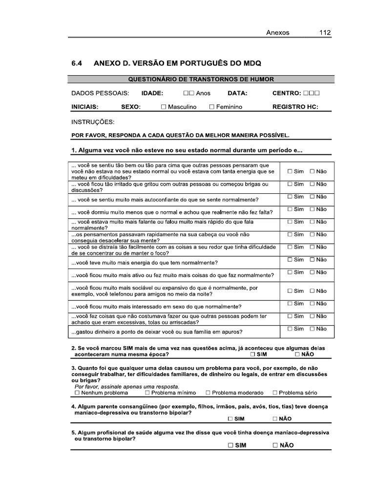 Escala Tab MDQ PDF | PDF