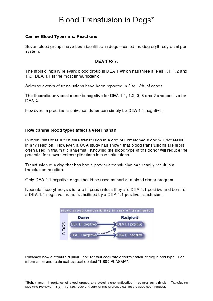 Blood Typing Dogs | PDF
