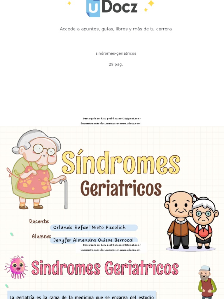 Sindromes Geriatricos 381968 Downloable 628171 PDF | PDF