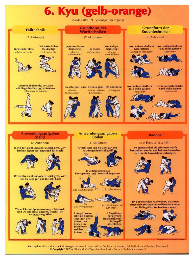 Judo-Kyu-Programm Poster A3 6.kyu PDF | PDF