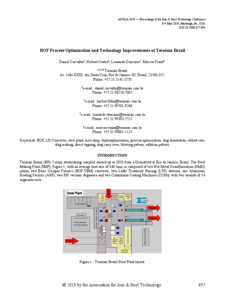 BOF Process Optimization and Technology Improvements at Ternium Brazil ...
