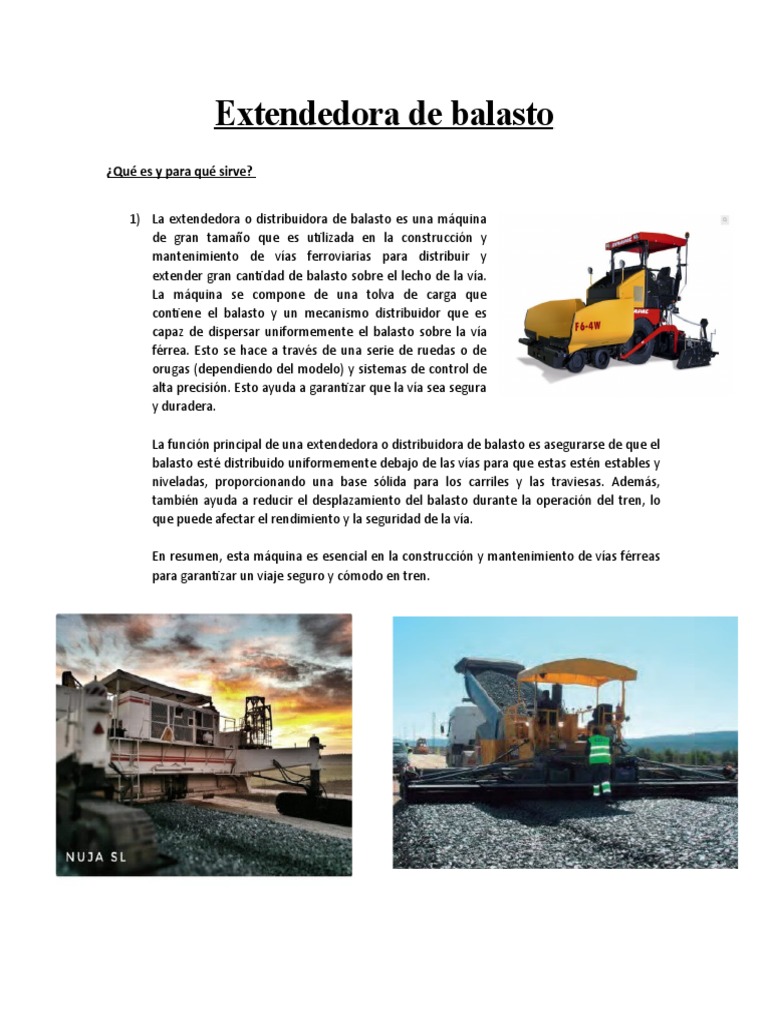 Extendedora de Balasto | PDF | Tren