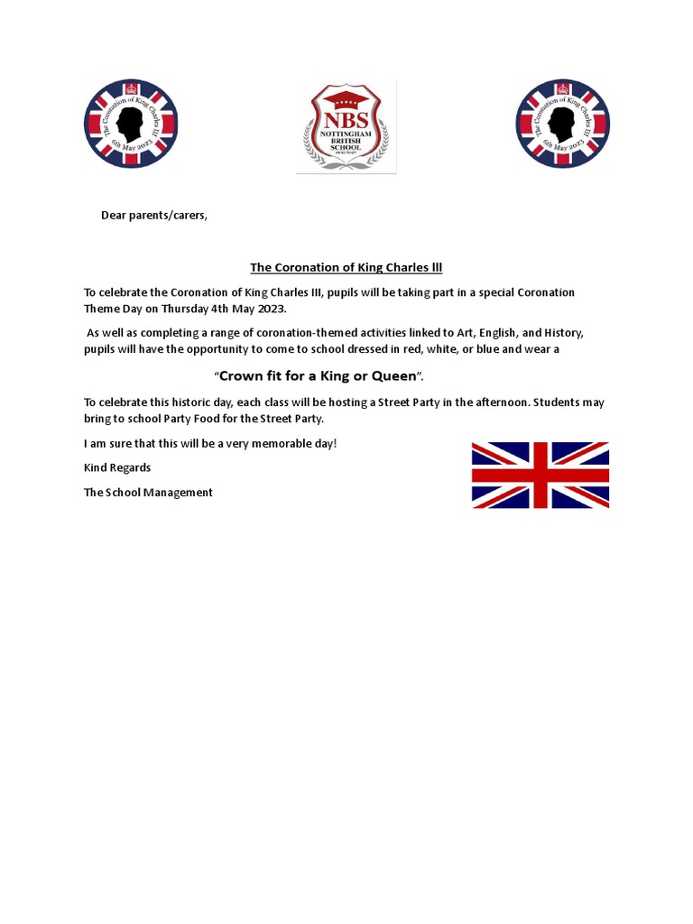 King Charles III Coronation Theme Day | PDF | Social Science