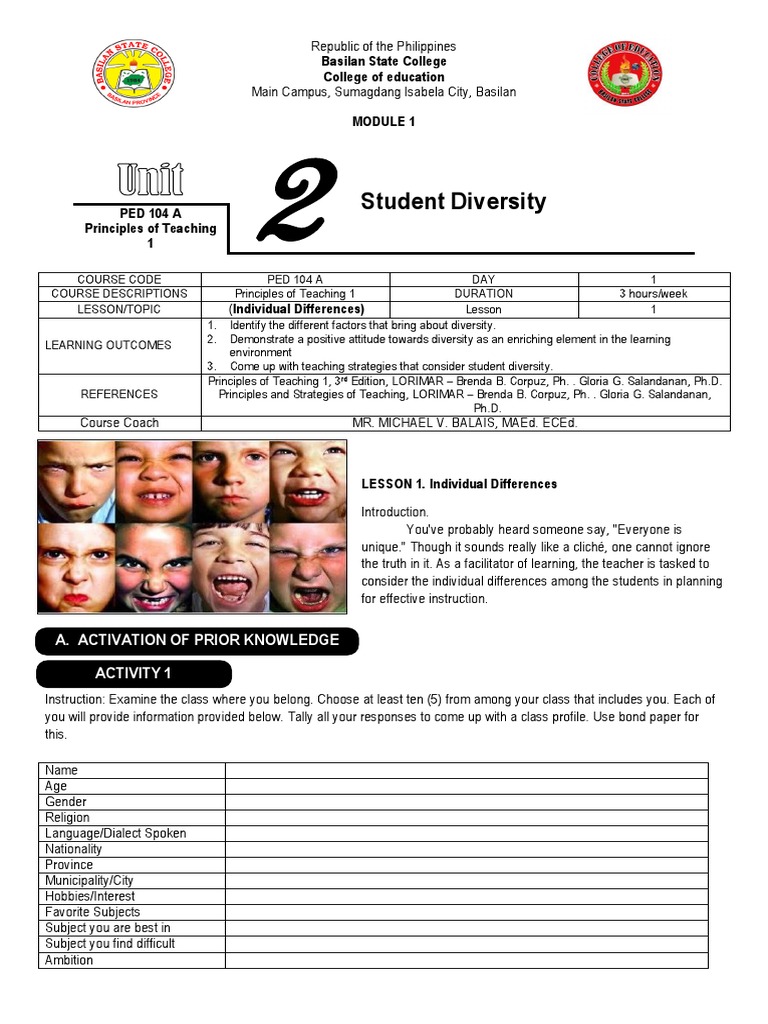 Unit 2 Students Diversity PDF | PDF