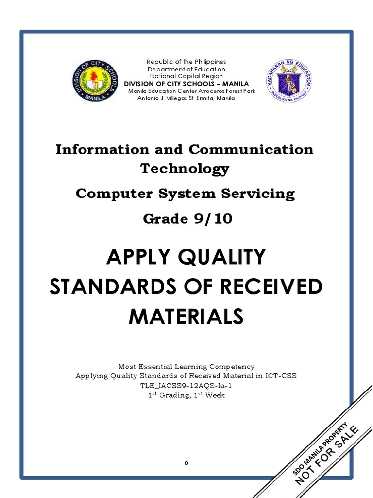 TLE - Q1 W1 Mod1 ICT-CSS PDF | PDF