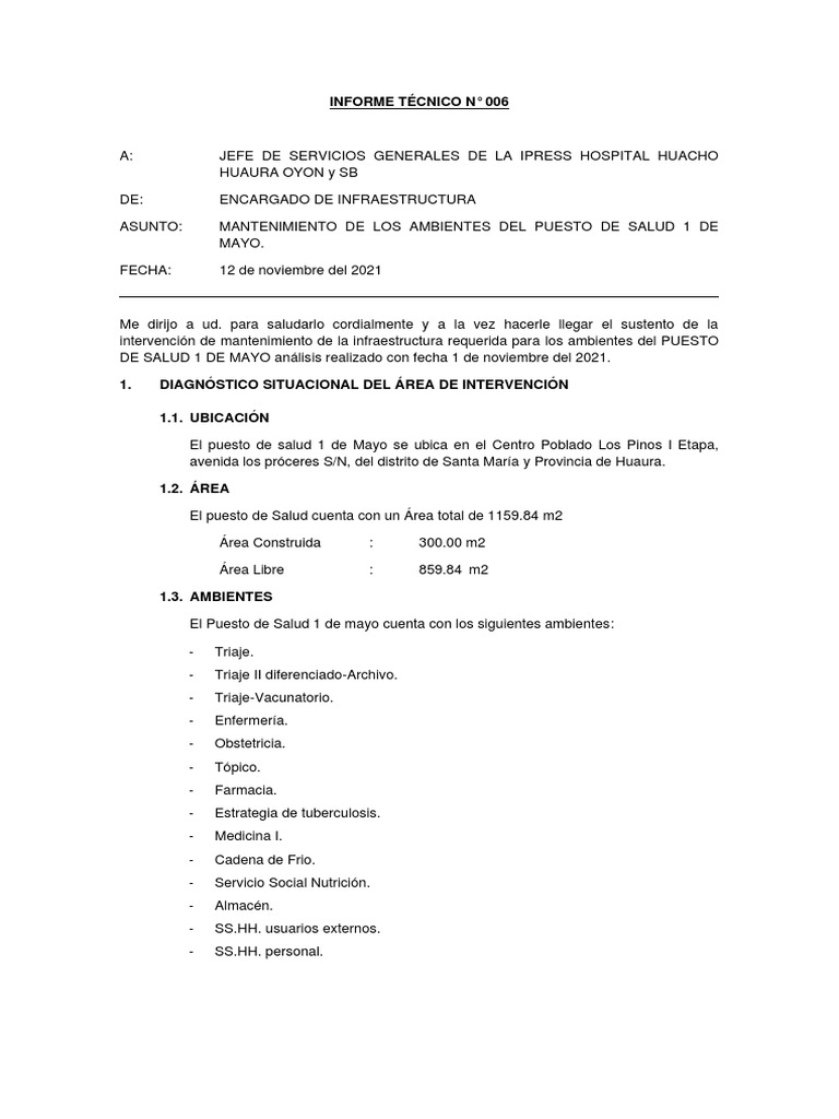 Informe 006 PDF | PDF