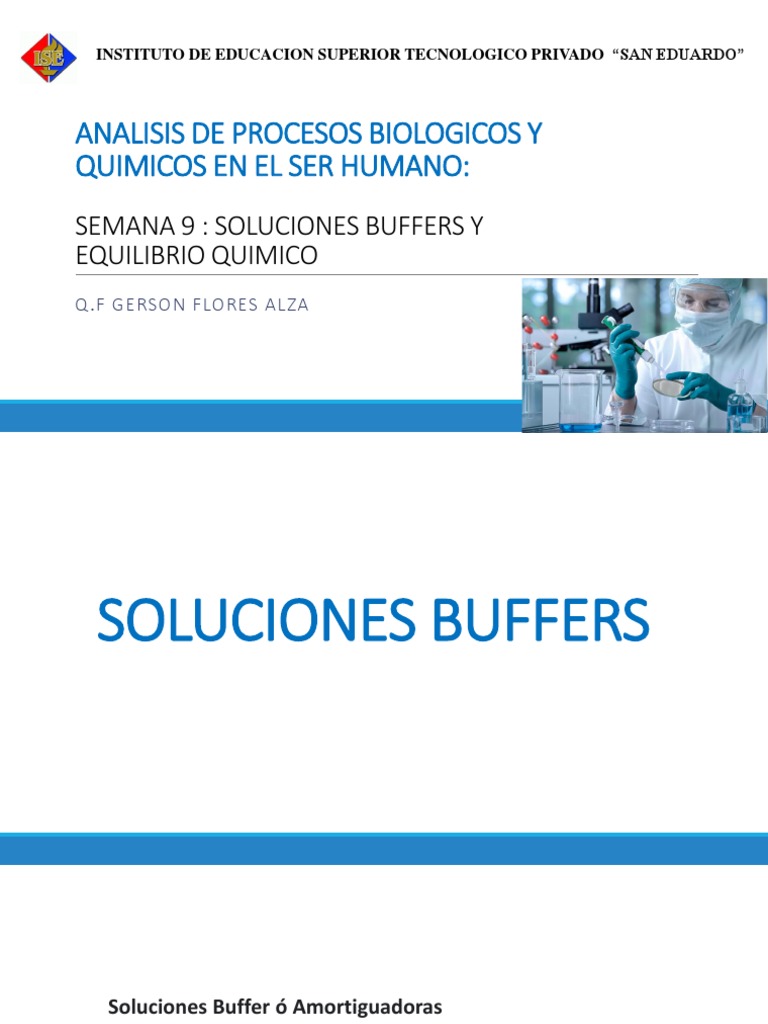 Semana 9 - Soluciones Buffer y Equilibrio Quimico PDF | PDF