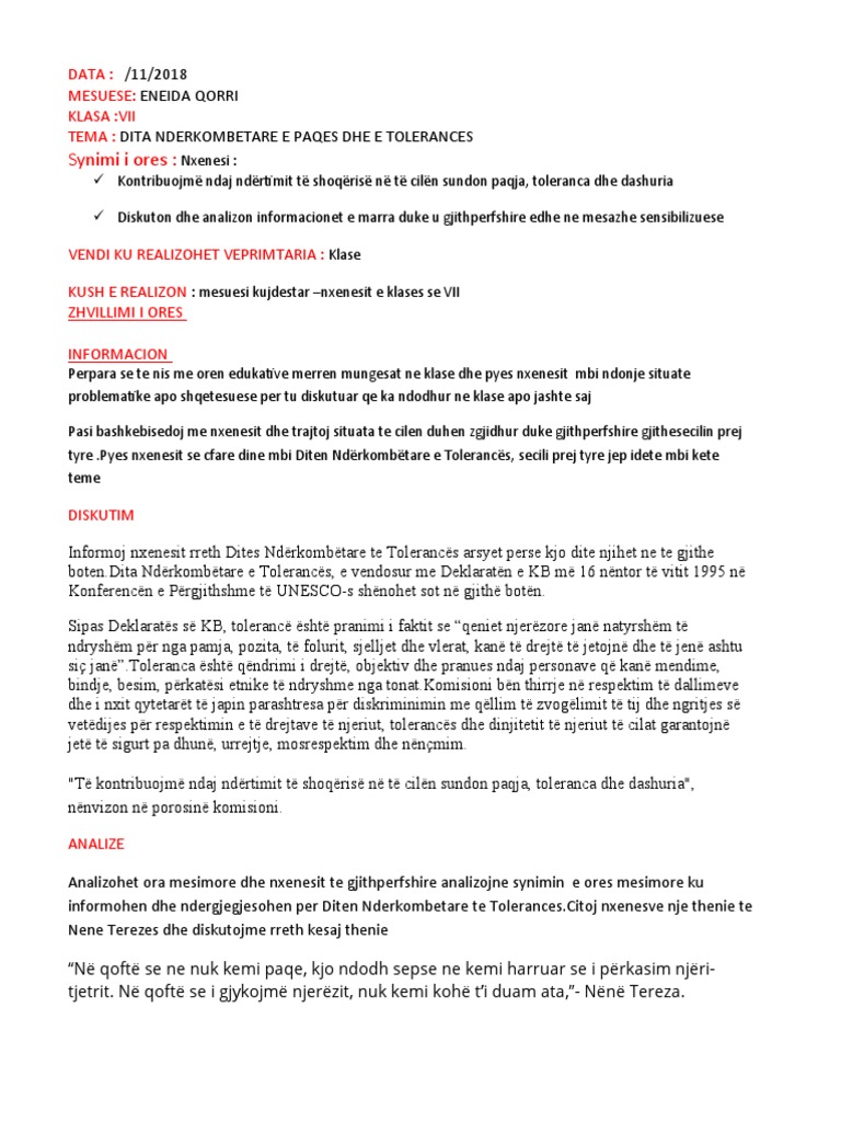 Ditar Ore Edukative 2 2019 | PDF