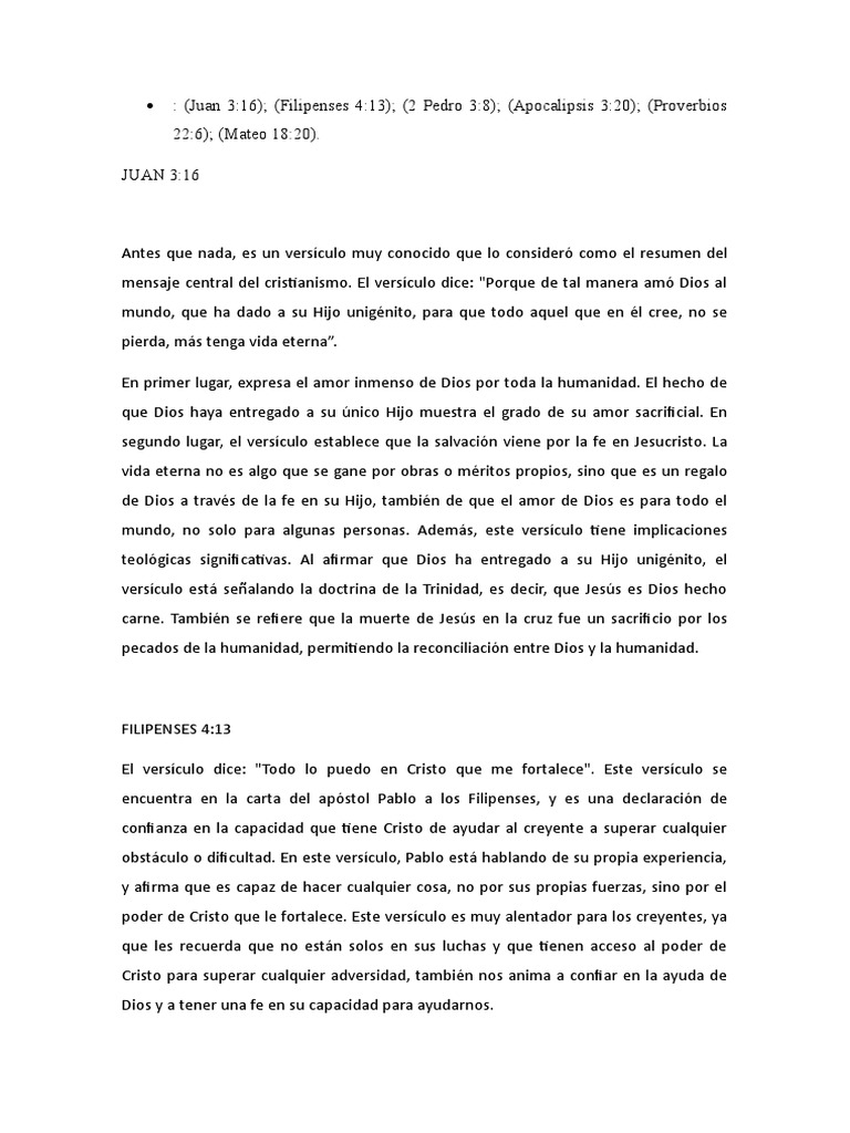 VERSICULOS | PDF | Religión y espiritualidad | Salud y bienestar
