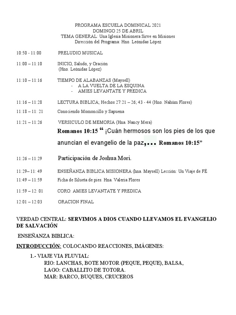 CLASE UNA IGLESIA MISIONERA QUE SIRVE 24 De BRIL PDF Pablo El