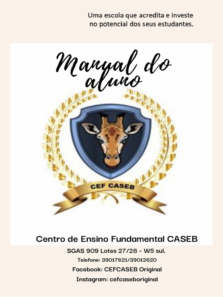 Manual Do Aluno Cef Caseb 2022 - Versão 02 PDF | PDF | Pedagogia
