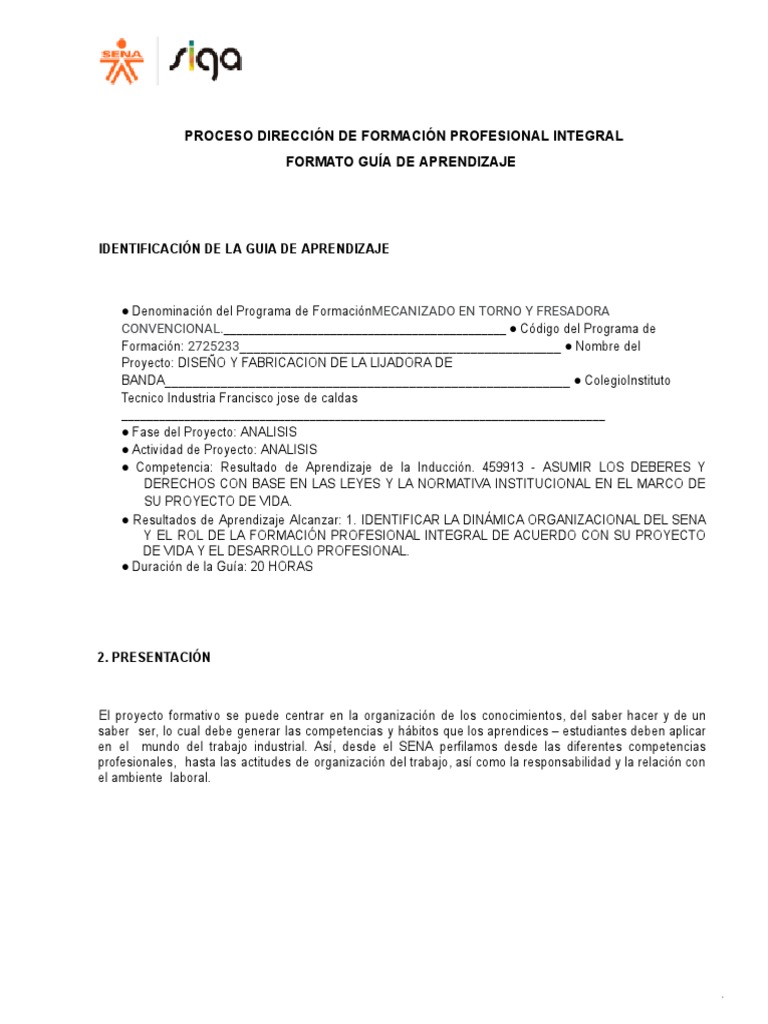Gfpi-F-019 - Guia - de - Aprendizaje Induccion PDF | PDF