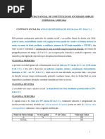 MODELO de Contrato SPE | PDF | Balancete | Economias