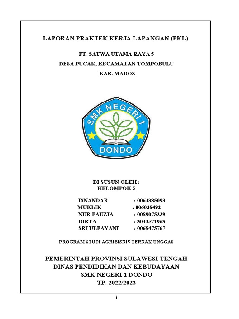 Cover Laporan PKL | PDF