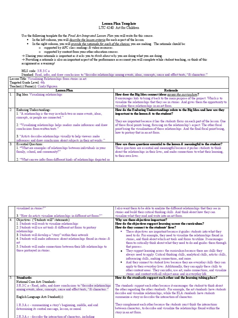 Art Lesson Plan | PDF