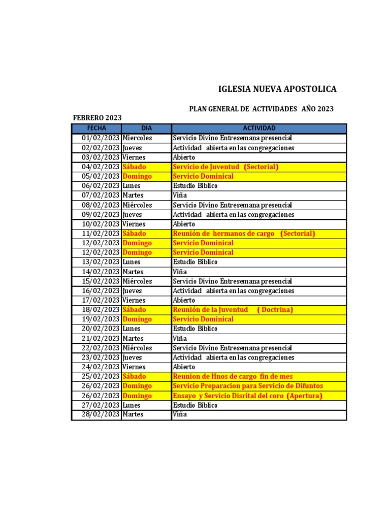 Plan General 2023 v3 | Descargar gratis PDF | Familias denominacionales ...