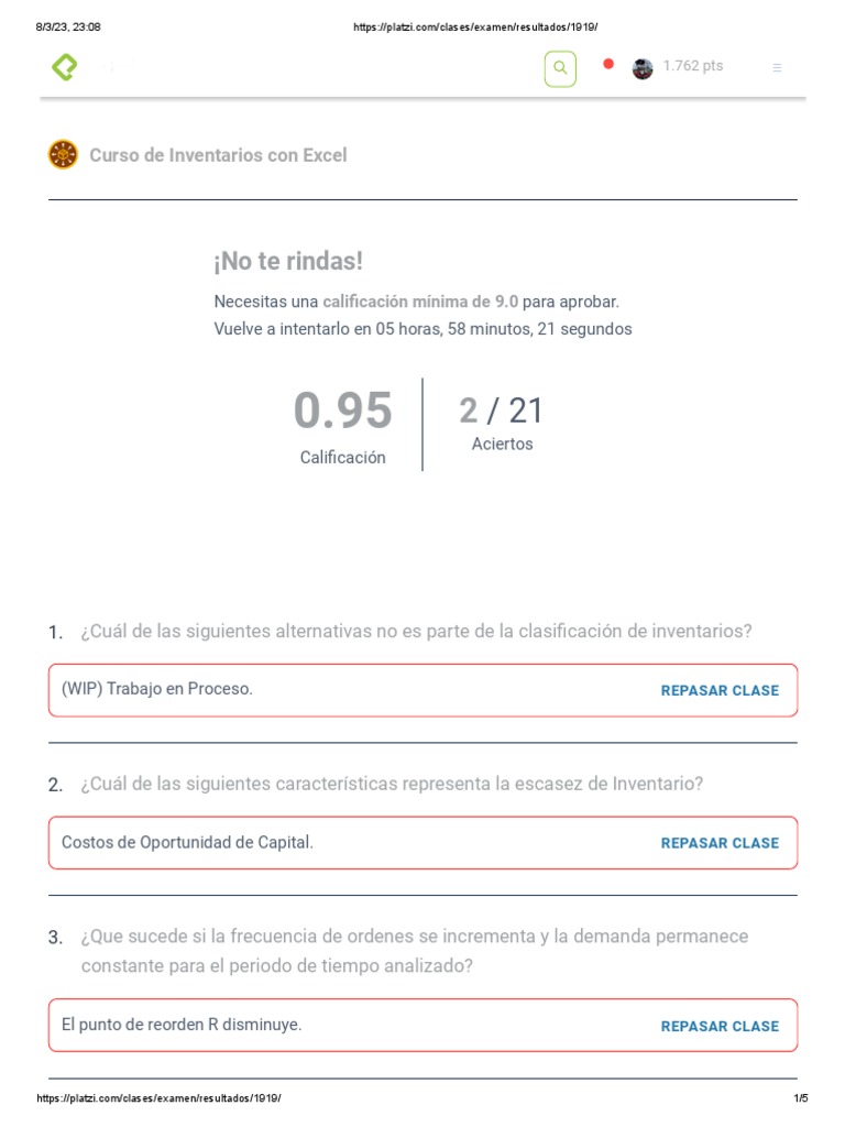 Respuestas Examen Platzi | PDF Respuestas Examen Platzi | PDF