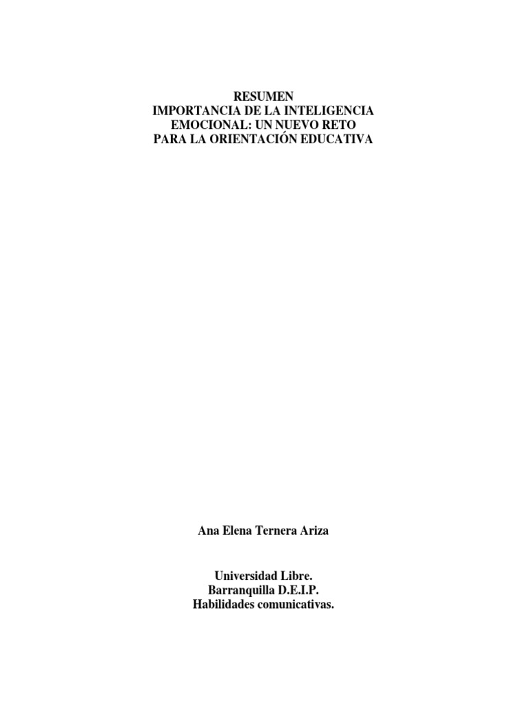 Ana Ariza Habilidades Comu PDF | PDF | Las emociones | Inteligencia ...