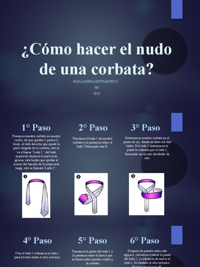 Cómo Hacer El Nudo de Una Corbata | PDF