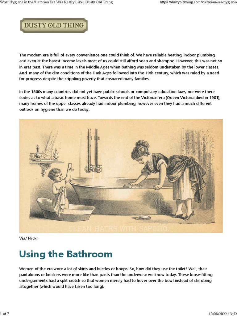 Victorian Hygiene PDF | PDF