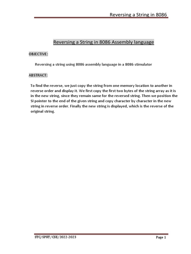 Miccc | Download Free PDF | String (Computer Science) | Assembly Language