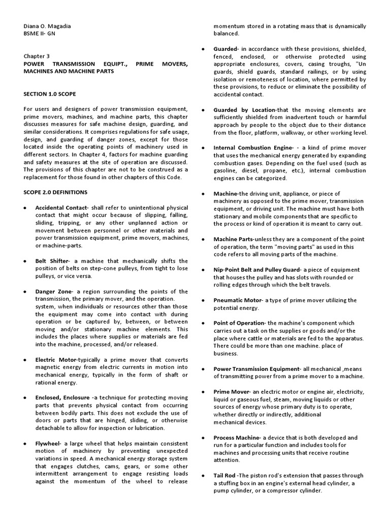 CHAPTER 3 and 11 PME CODE OUTLINE | PDF