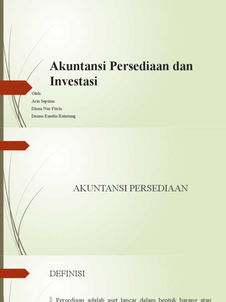 Akuntansi Persediaan Dan Investasi | PDF