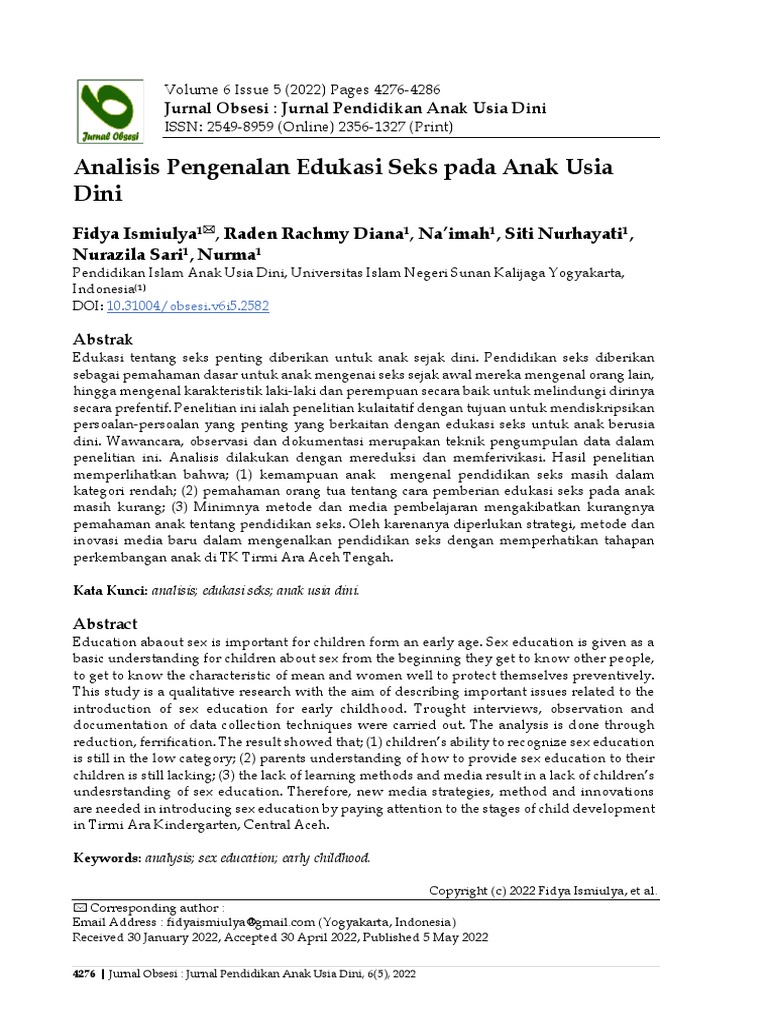 Pendidikan Seks Di TK | PDF