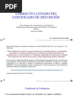 Curso Virtual Sobre El Correcto Llenado Del Certificado de Defunción | PDF | El embarazo | Muerte
