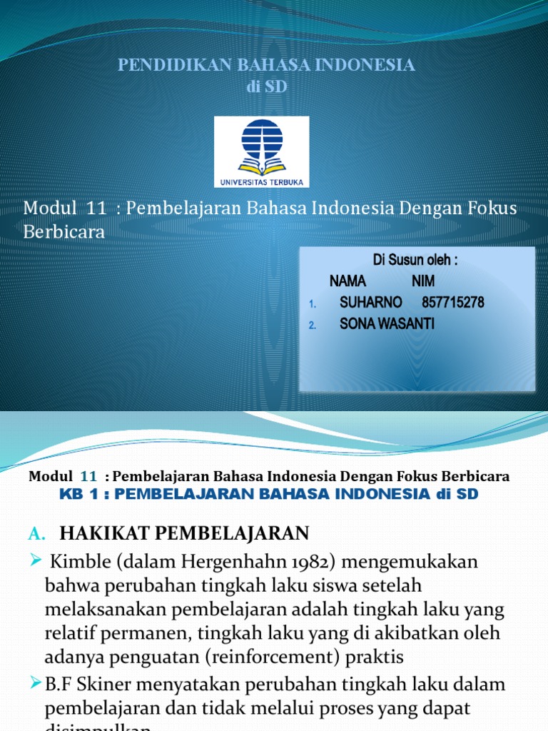 Bahasa Indonesia Modul 11 | PDF